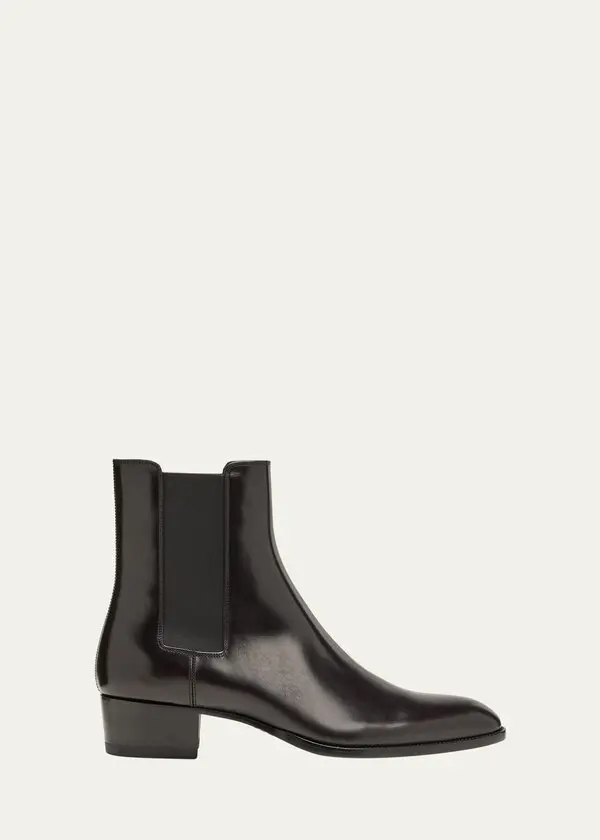 Saint Laurent Wyatt 40 Chelsea Boots In Sparrow Brown | Editorialist